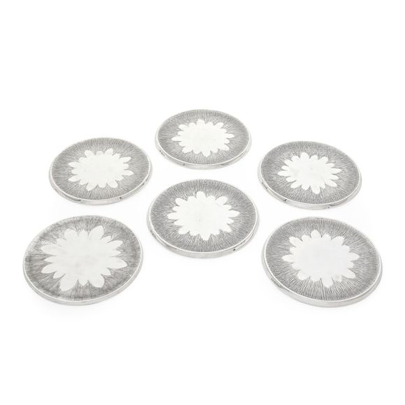 Bonhams : Six silver place mats five Douglas John Drewry, London 1972 ...