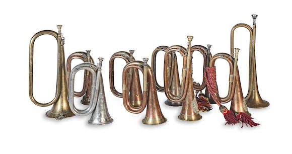 Bonhams : Nine Various Bugles, And Two Cavalry Trumpets