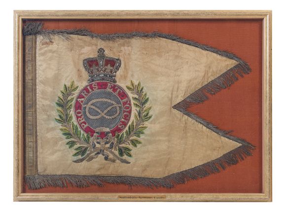 Bonhams : A Rare Georgian Swallow-Tail Guidon For A Troop Of The ...
