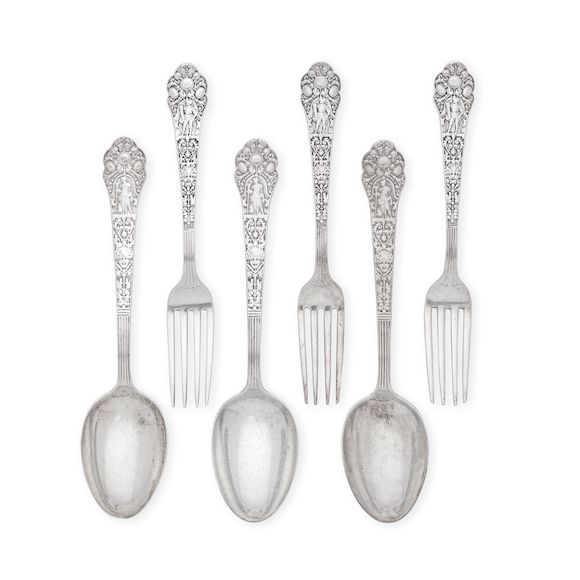 Bonhams : An American part service of silver flatware Gorham ...