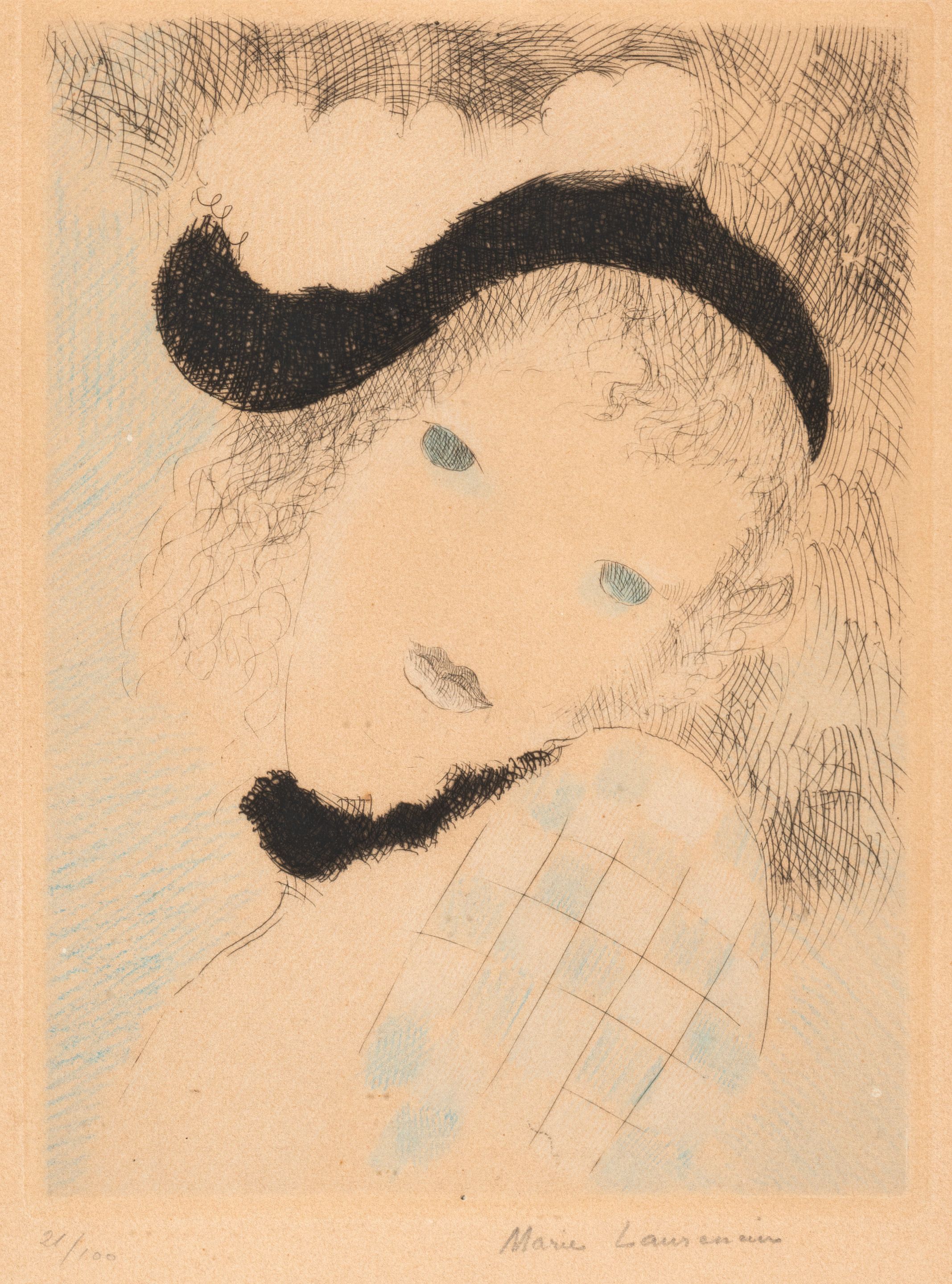 Bonhams Cornette de Saint Cyr : MARIE LAURENCIN (1883-1956) Portrait de ...