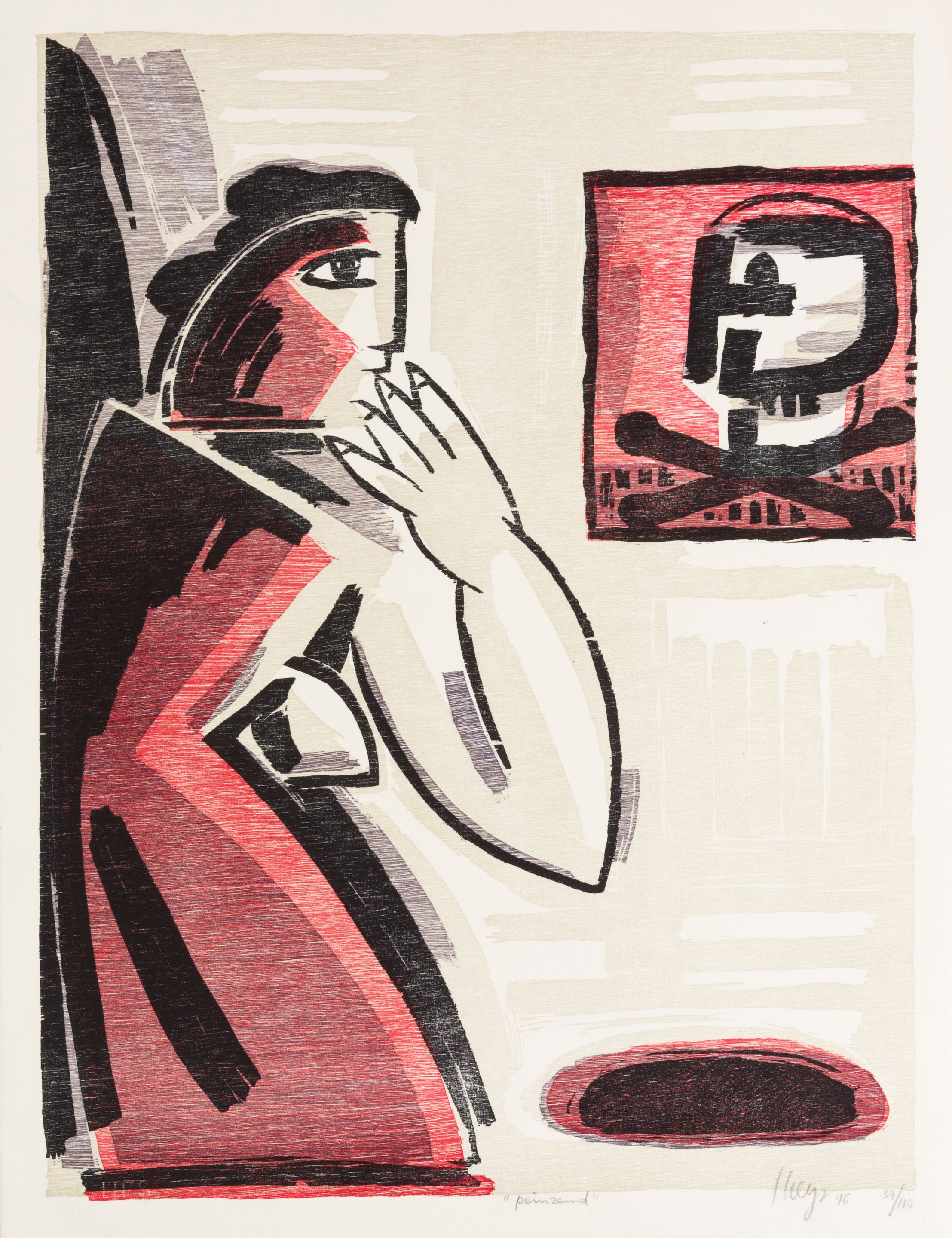 Bonhams Cornette de Saint Cyr : YVAN THEYS (1936-2005) Peinzend, 1996 ...