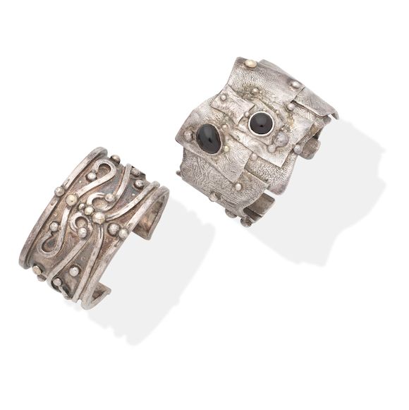 Bonhams : MICHAEL ALLEN BOLTON: GEMSET AND SILVER BANGLE, 1984 AND ...