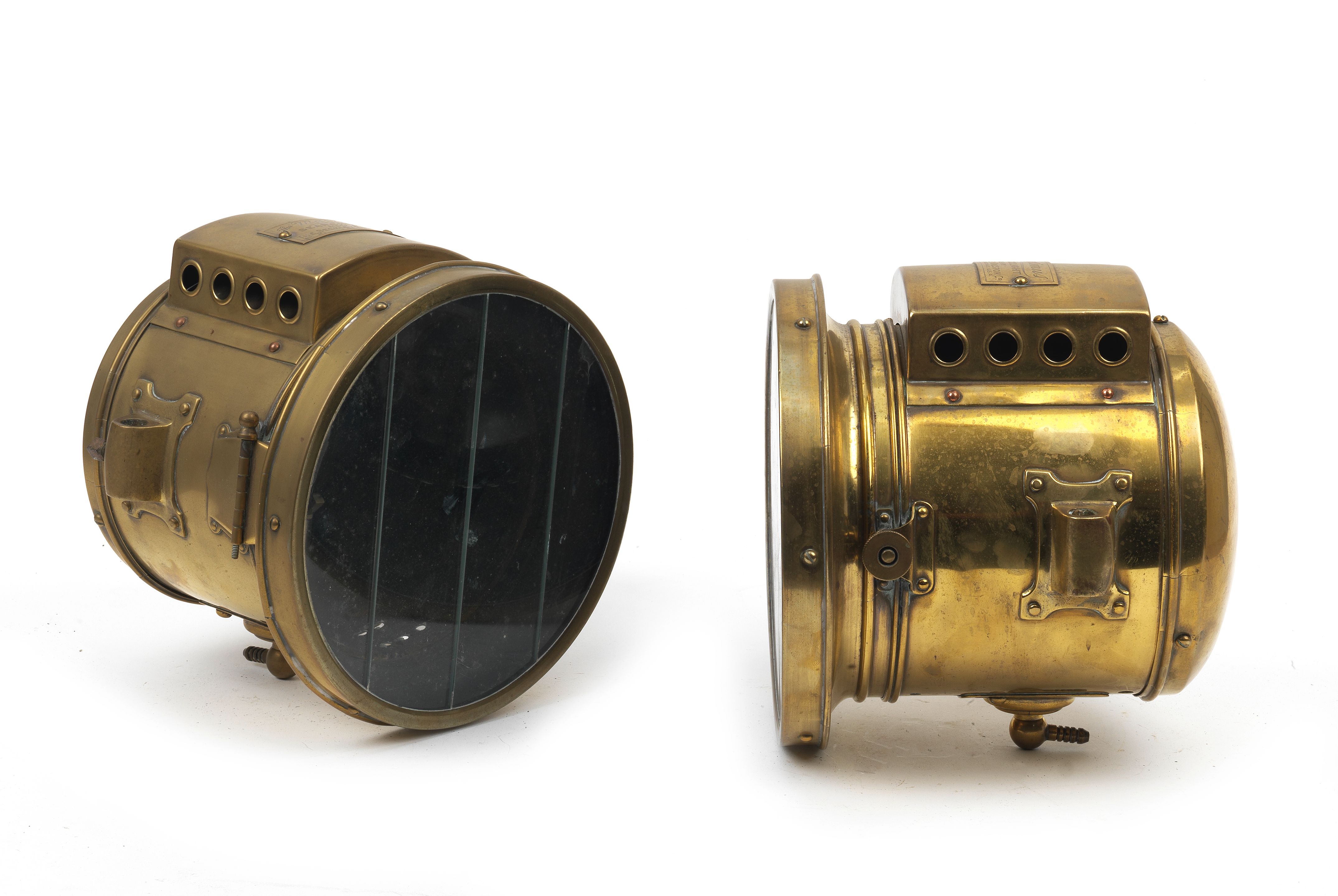 Bonhams Cars : A pair of 'Maximus Searchlight' No.117 drum-shaped ...