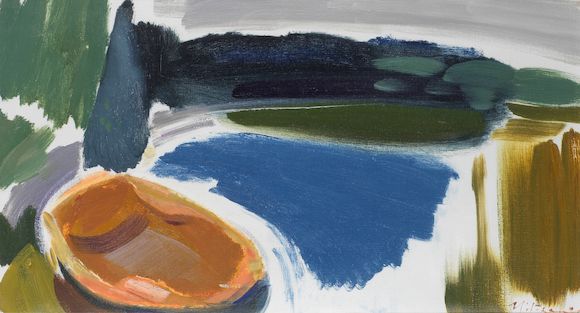 Bonhams : Ivon Hitchens (British, 1893-1979) Boat on Shallow Water 41 x ...