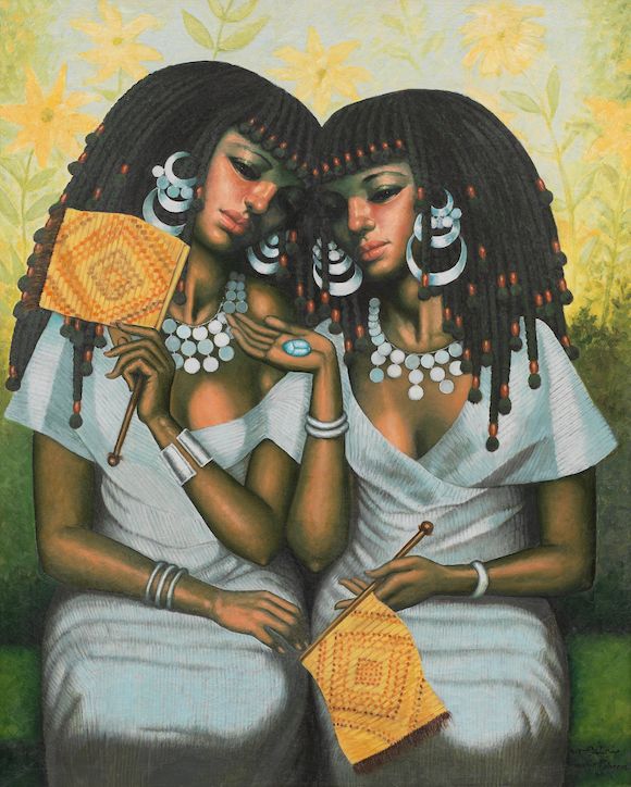 Bonhams : Munir Fahim (Egypt, 1935-1983) The Flag Carriers