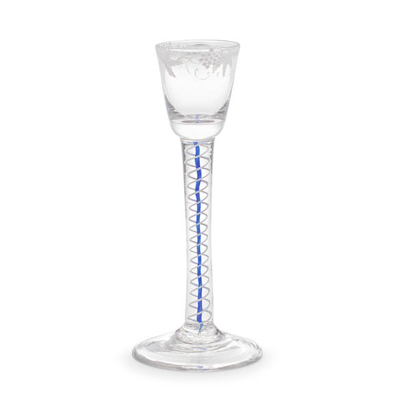 Bonhams A Very Rare Beilby Enamelled Colour Twist Cordial Glass