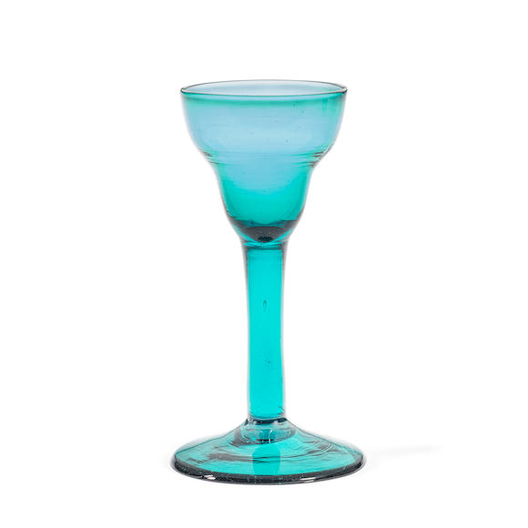 Bonhams An Emerald Green Tinted Plain Stem Wine Glass Circa 1740 50