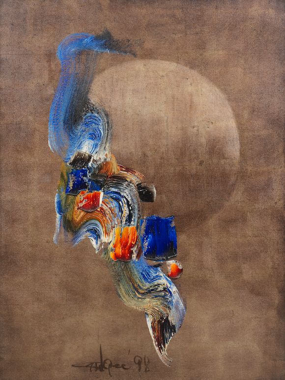 Bonhams : Ismail Gulgee (1926-2007) Untitled (Calligraphic)