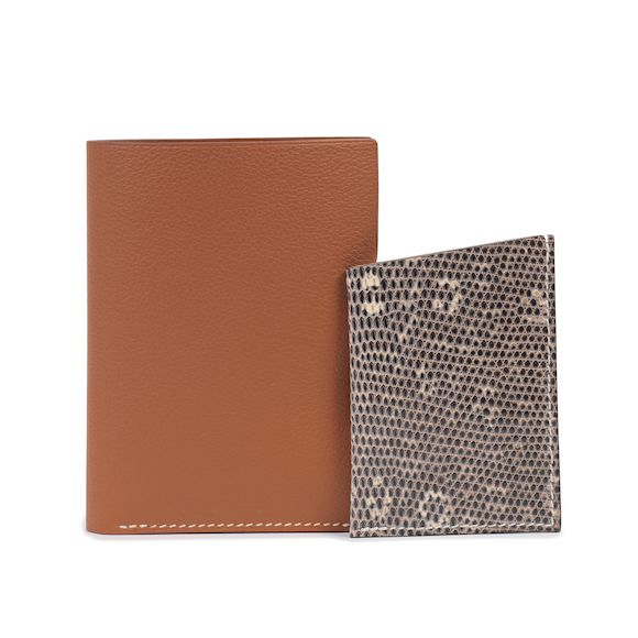 Bonhams : Hermès: a Gold Evercolor and Natural Lizard Citadelle Touch ...