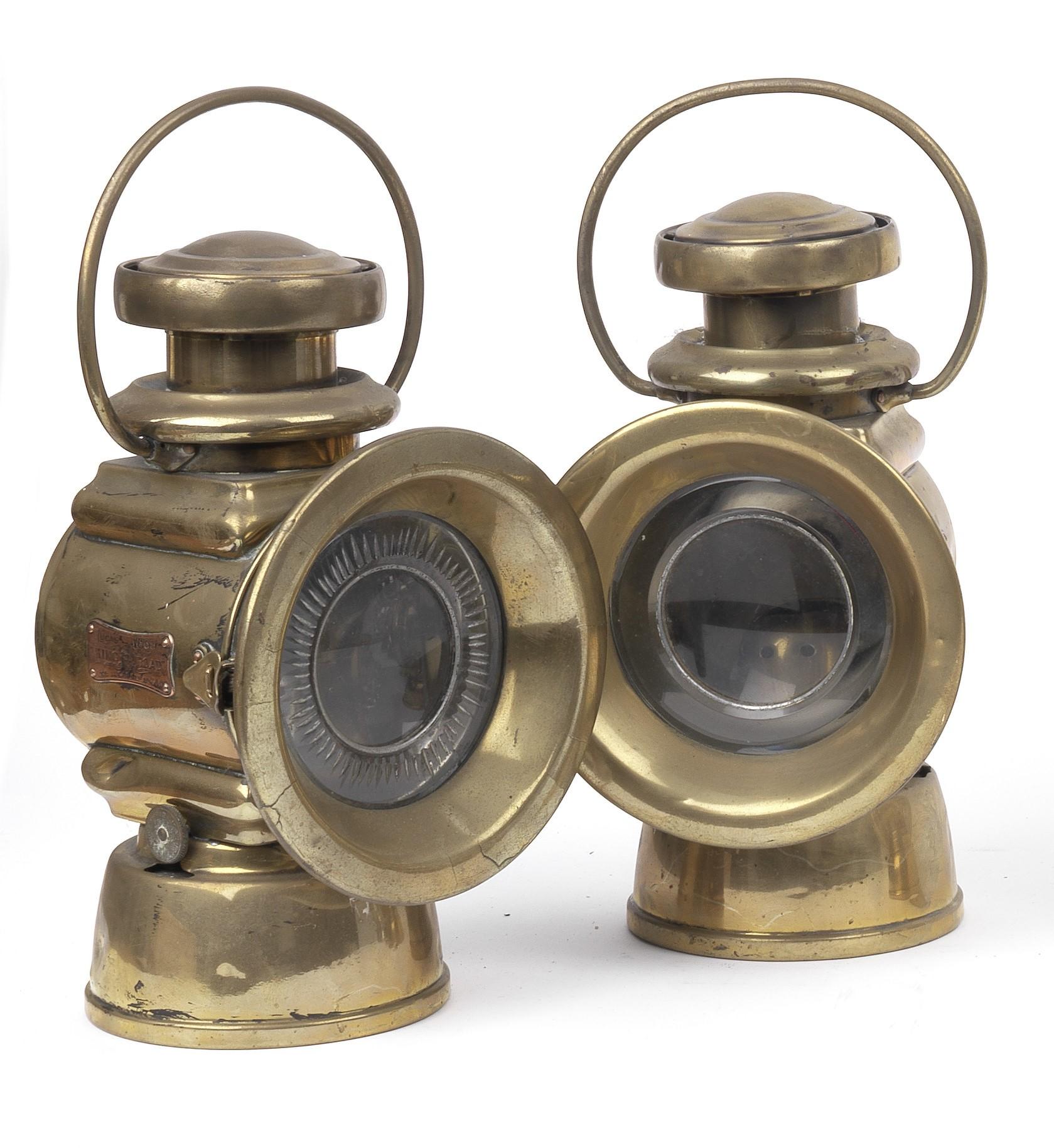 Bonhams Cars : A pair of Lucas No.652 oil-illuminating side-lamps, ((2))