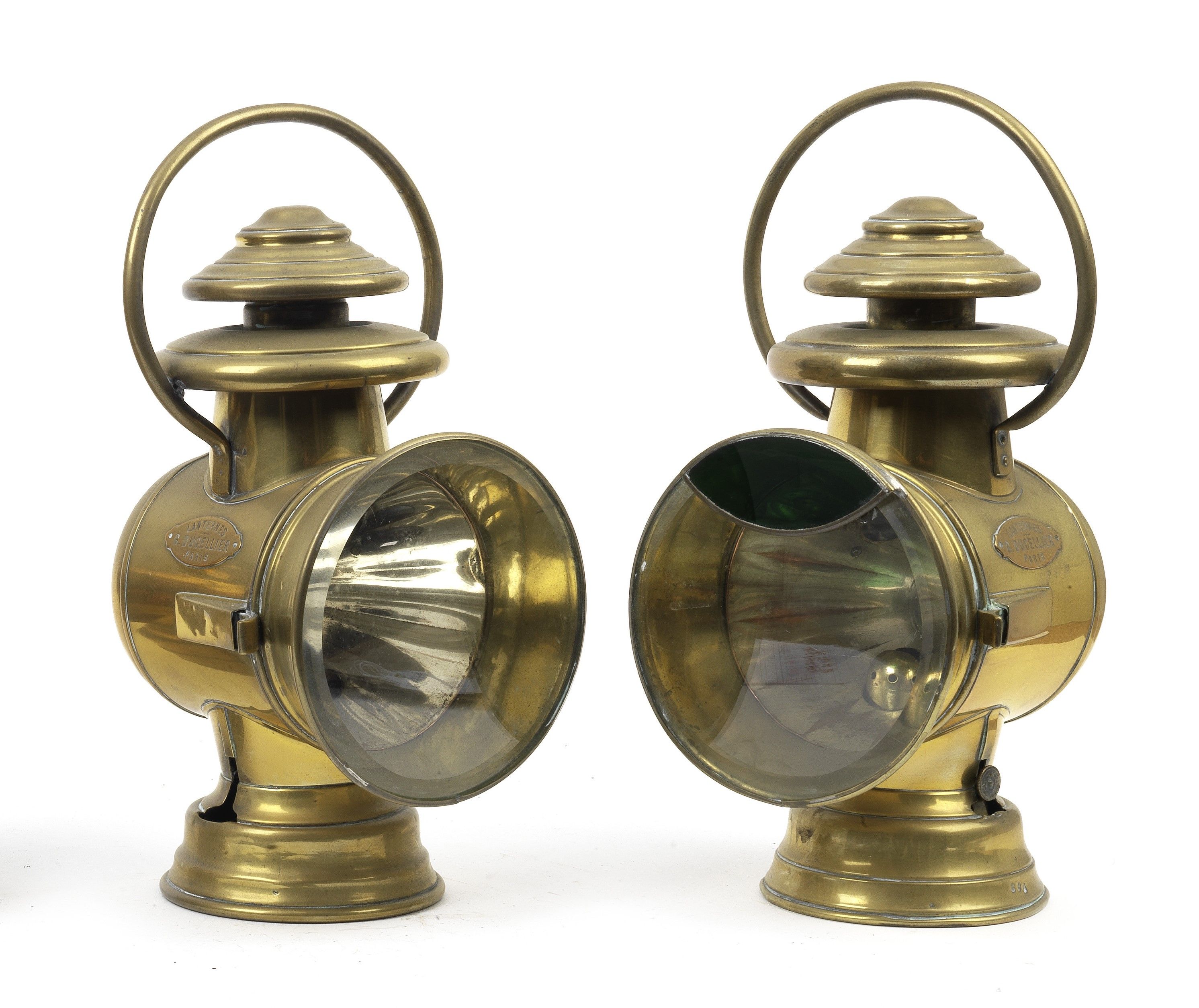Bonhams Cars : A pair of Ducellier oil-illuminating side-lamps, French ...