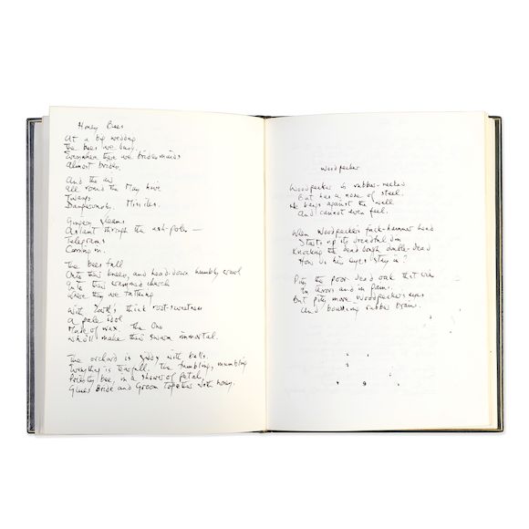 Bonhams : HUGHES (TED) Animal Poems, UNIQUE PRESENTATION COPY, ONE OF ...