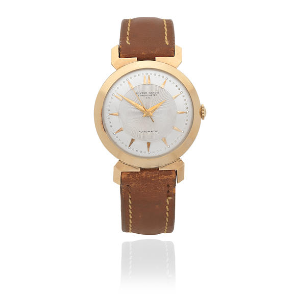 Bonhams : Ulysse Nardin. A 14K gold automatic wristwatch Circa 1950