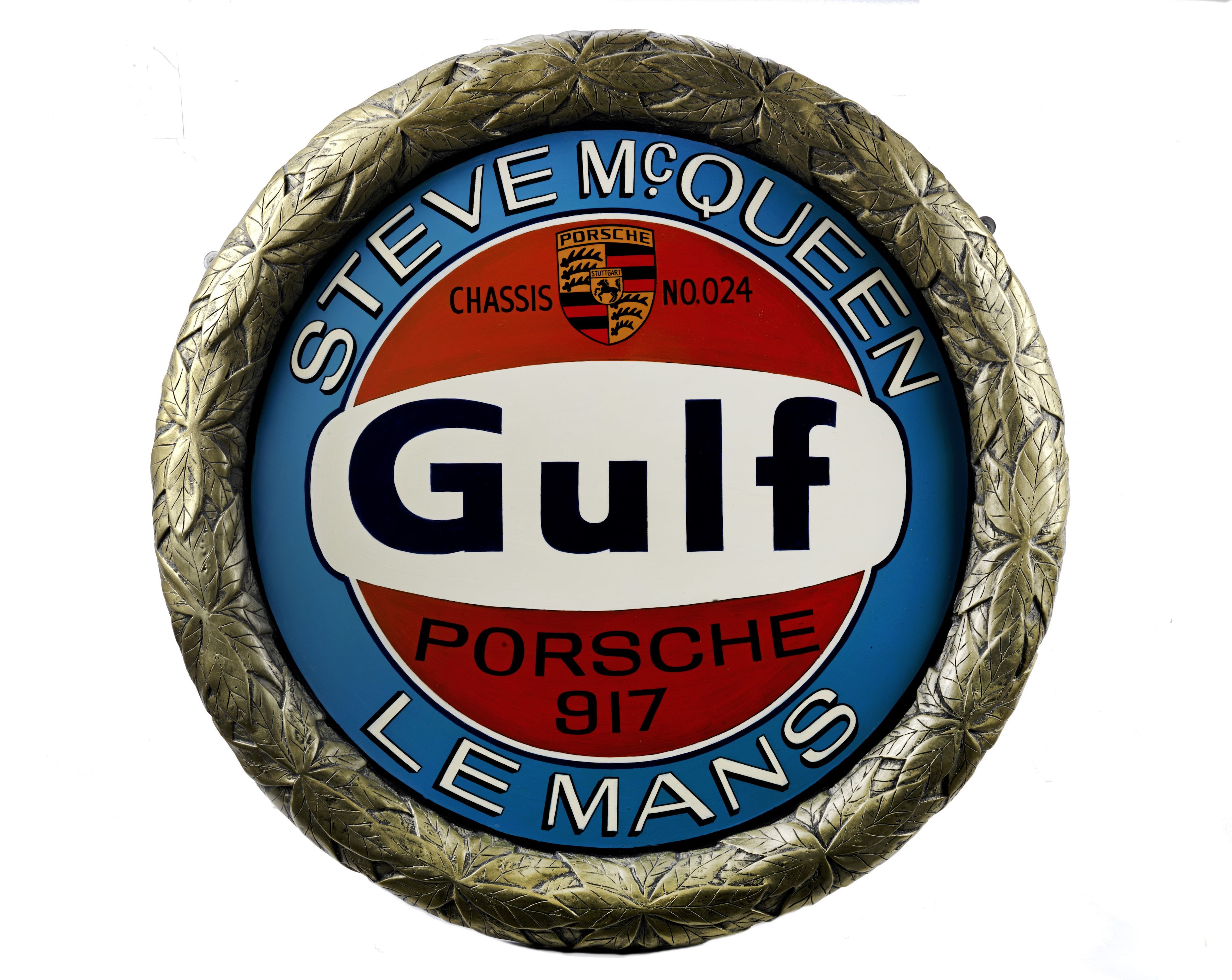 Bonhams Cars : A hand-painted 'Steve McQueen - Gulf Porsche Le Mans ...