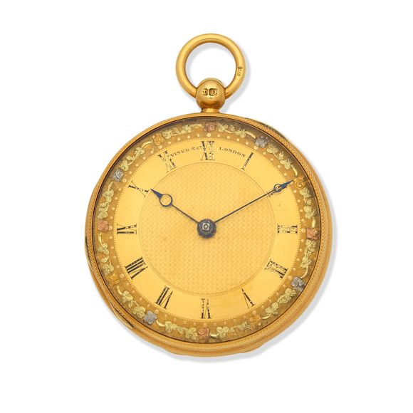 Bonhams : Viner & Co, 233 Regent Street & Royal Exchange. An 18K gold ...