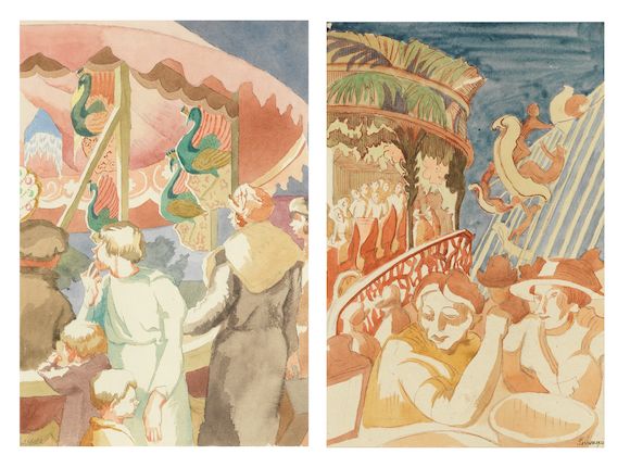 Bonhams : Thérèse Lessore (French/British, 1884-1945) Watching the Show ...