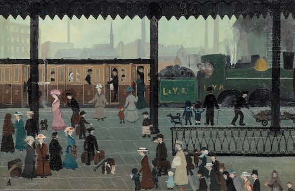 Bonhams : Helen Bradley (British, 1900-1979) Mumps Station, Wakes Week ...