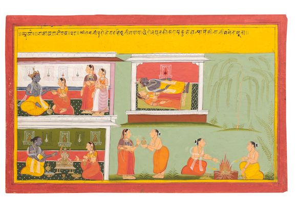 Bonhams : An illustration from a Ramayana series: Rama and Sita ...