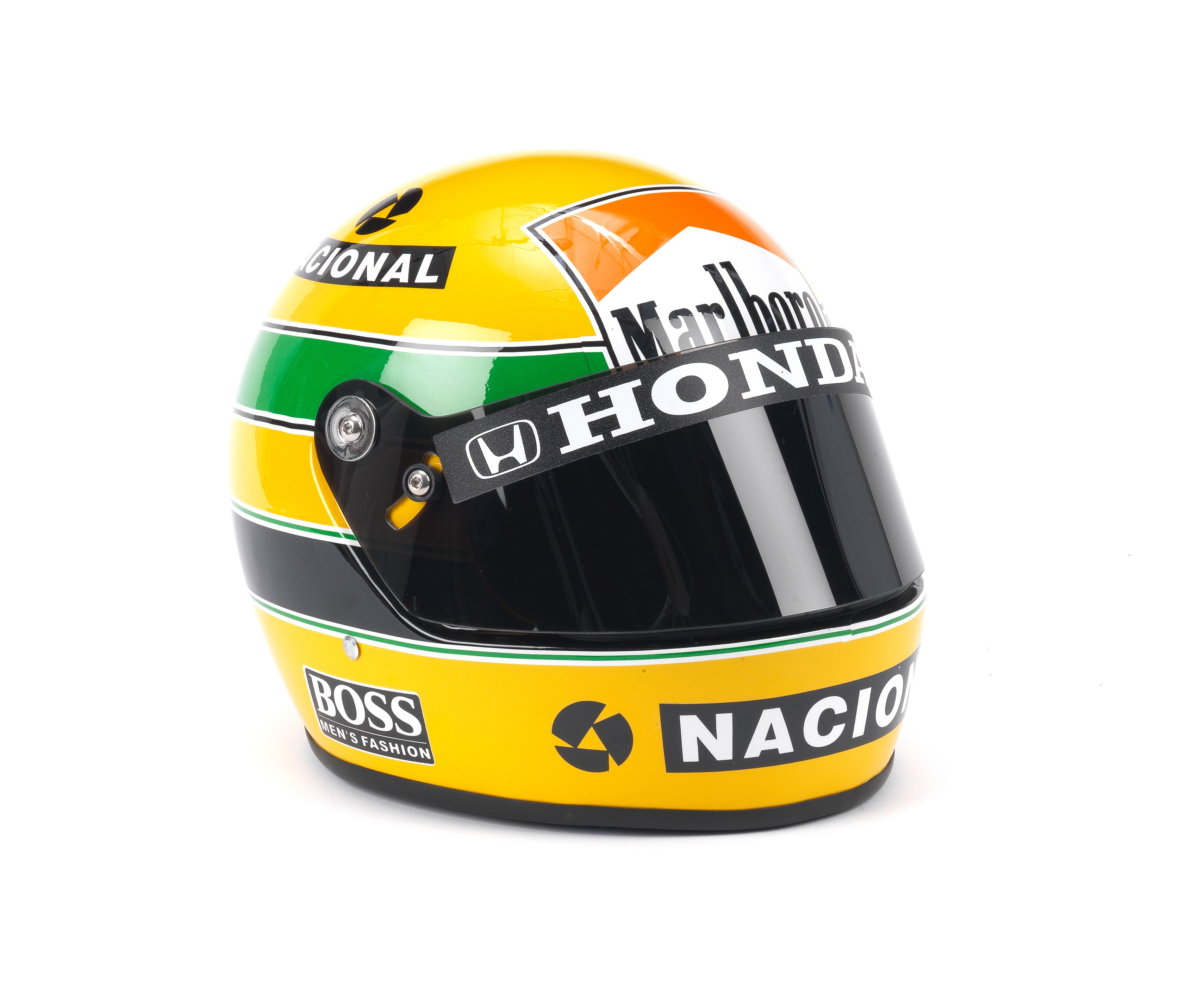 Bonhams Cars : A replica Ayrton Senna Honda F1 helmet, ((2))