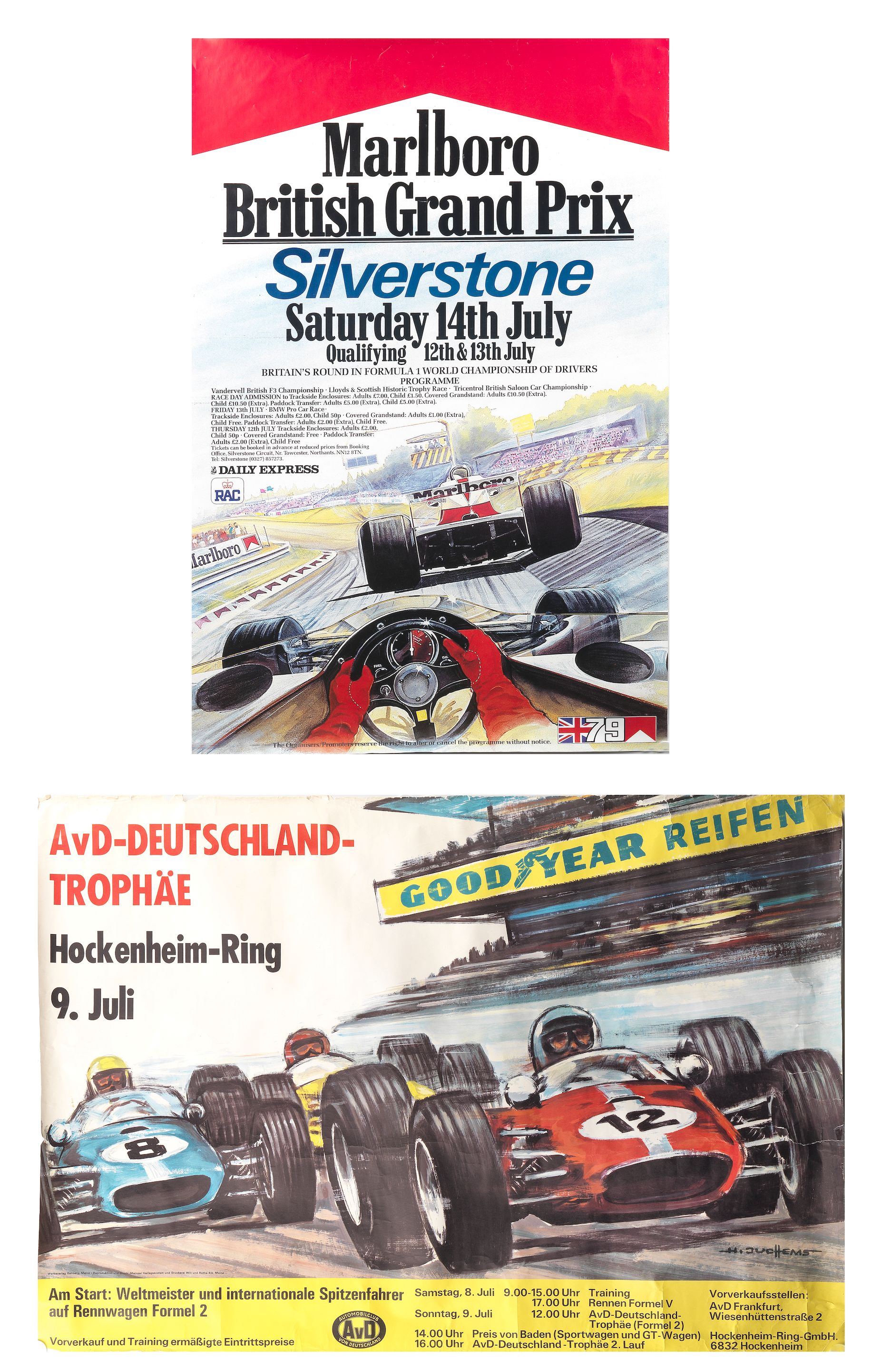 Bonhams Cars : Assorted Formula 1 promotional and event posters, ((10))