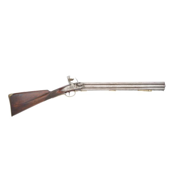 Bonhams : A Very Rare 32-Bore Flintlock Seven-Barrelled Volley Rifle Of ...