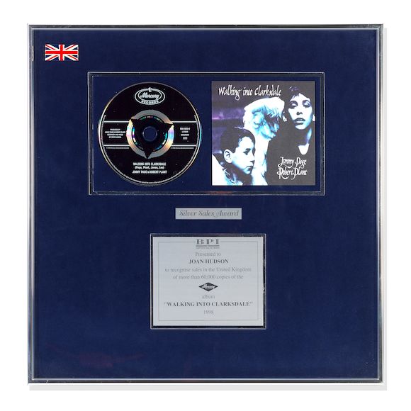 Bonhams : Robert Plant/Jimmy Page: A BPI 'Silver' Disc Award For The ...