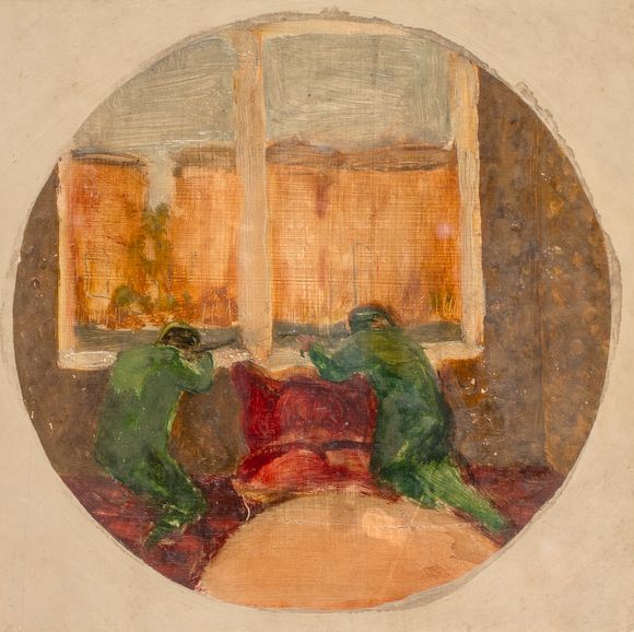 Bonhams : Barrie Cooke H.R.H.A. (Irish, 1931-2014) Two Boys (1916 ...