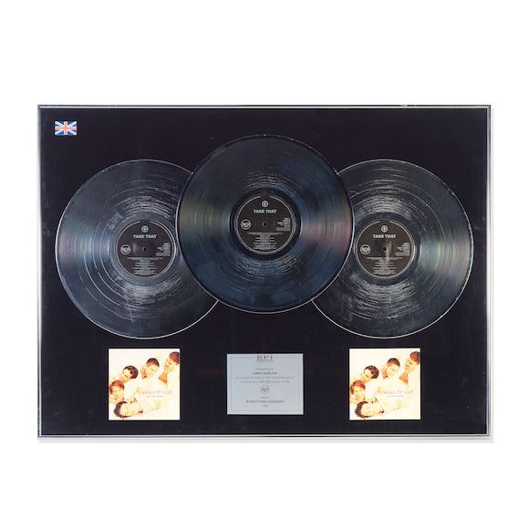 Bonhams : Take That: Gary Barlow's BPI 'Triple Platinum' Disc Award For ...