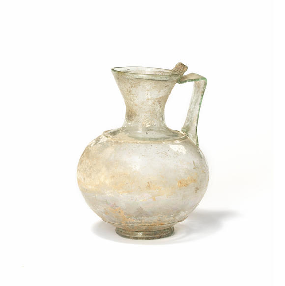 Bonhams A Gallo Roman Almost Colourless Glass Jug