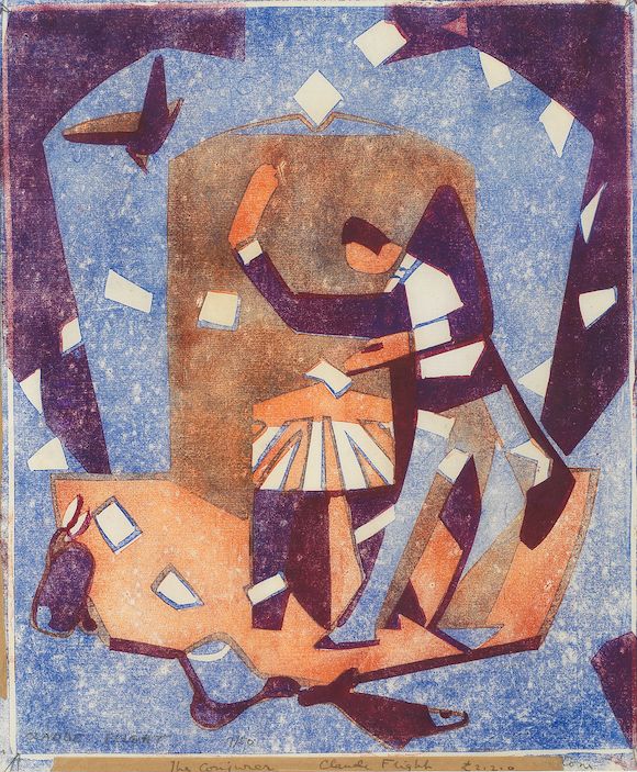Bonhams : Claude Flight (British, 1881-1955) The Conjurer Linocut ...