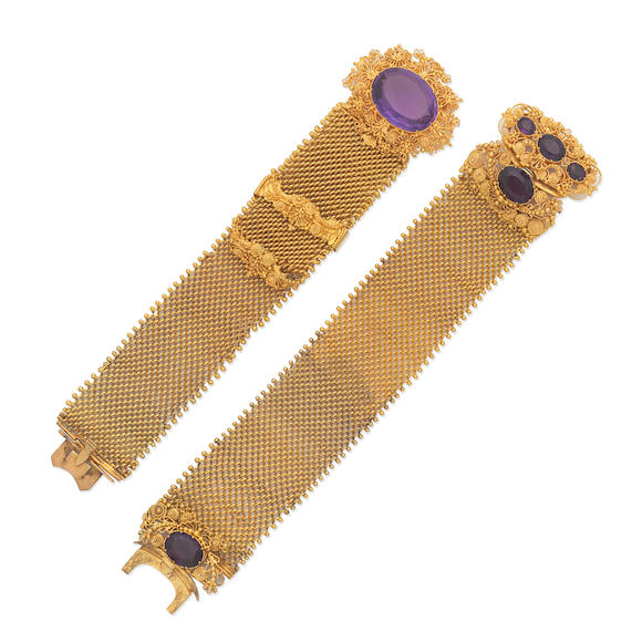 Bonhams Two Amethyst Bracelets 2