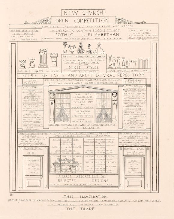 Bonhams : PUGIN (AUGUSTUS WELBY) Contrasts, or a Parallel Between the ...