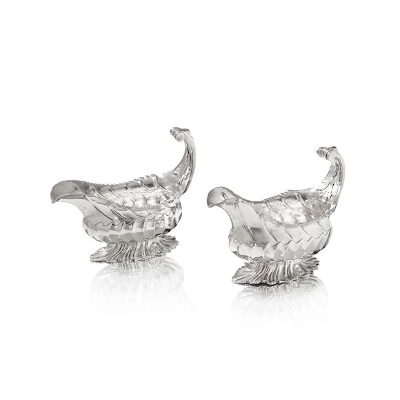 Bonhams : Two George III Royal silver sauceboats full marks only clear ...