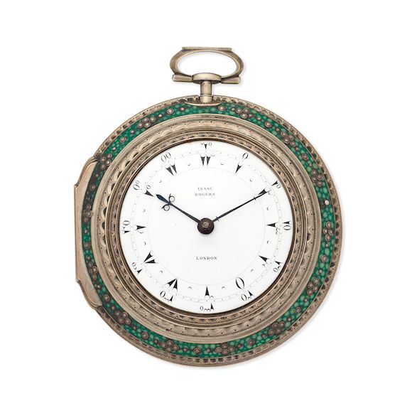 Bonhams : Isaac Rogers, London. A silver triple case pocket watch with ...