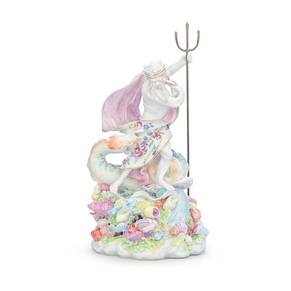 Bonhams : A Derby figure of Neptune, circa 1758-60