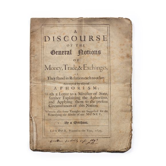 Bonhams : ECONOMICS AND TRADE CLEMENT (SIMON) A Discourse of the ...