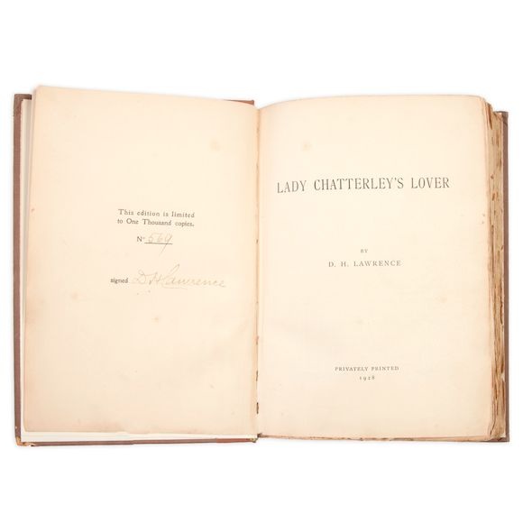 Bonhams : LAWRENCE (D.H.) Lady Chatterley's Lover, FIRST EDITION ...
