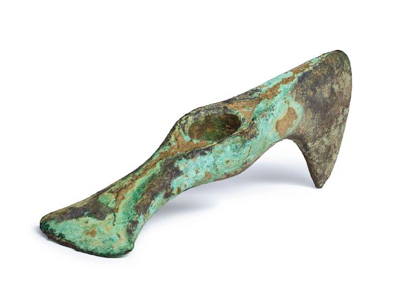 Bonhams : A large Central European copper adze-axe