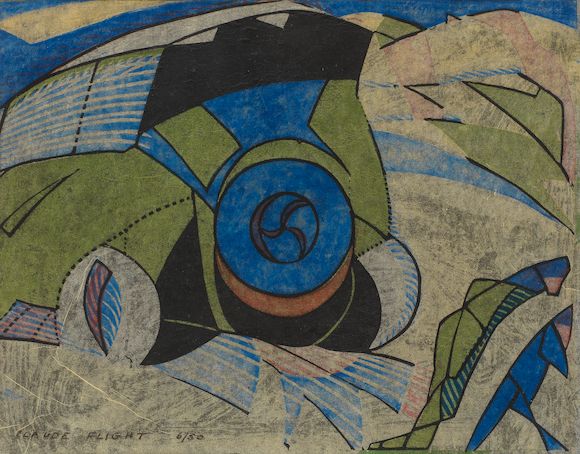 Bonhams : Claude Flight (British, 1881-1955) Paris Omnibus Linocut ...
