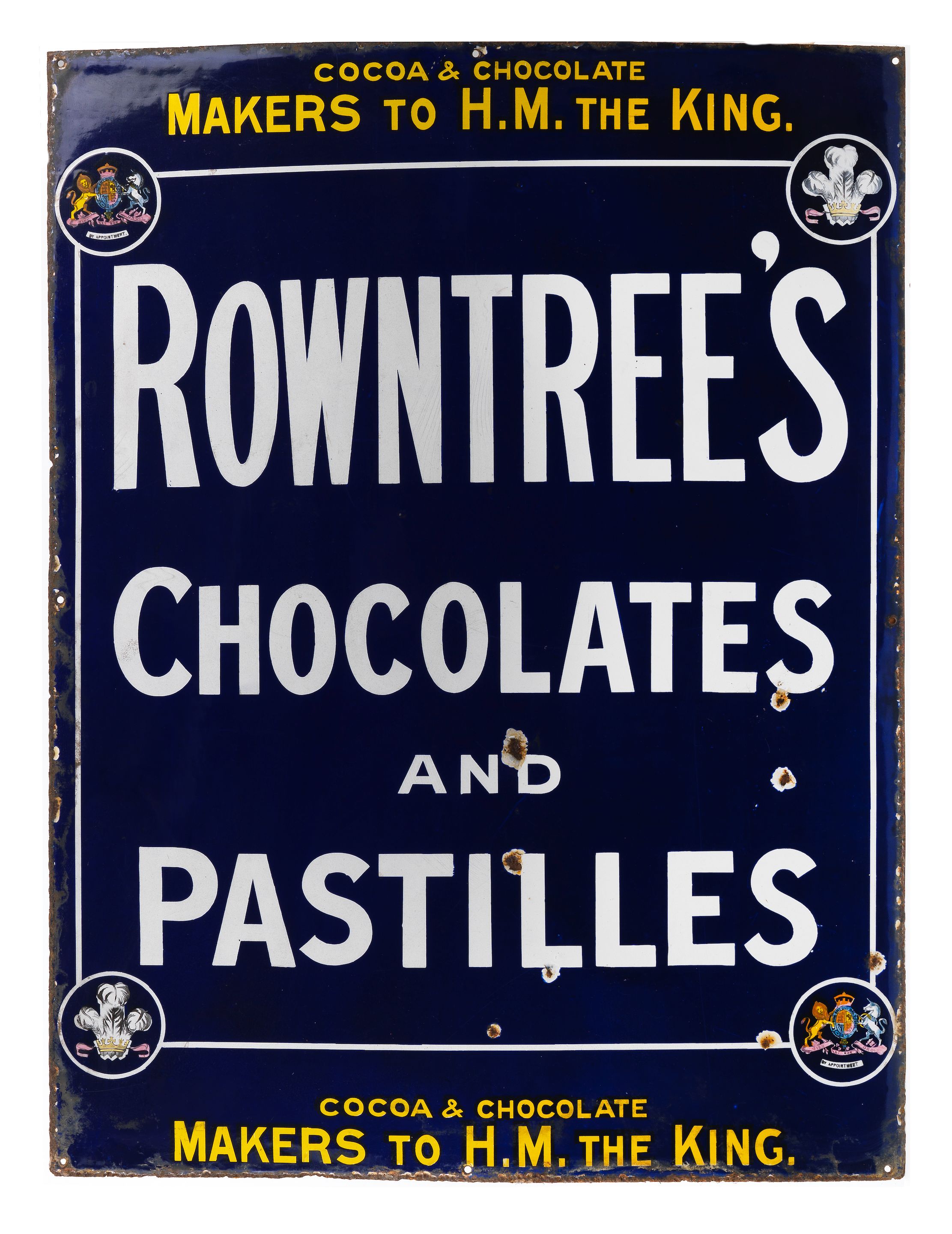 Bonhams Cars : A Rowntree's Chocolates and Pastilles enamel advertising ...