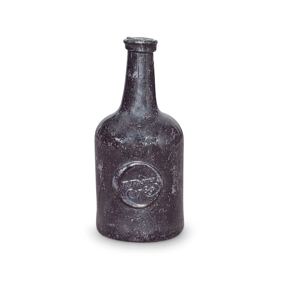 Bonhams : An attractive sealed quarter size 'Cylinder' wine bottle ...
