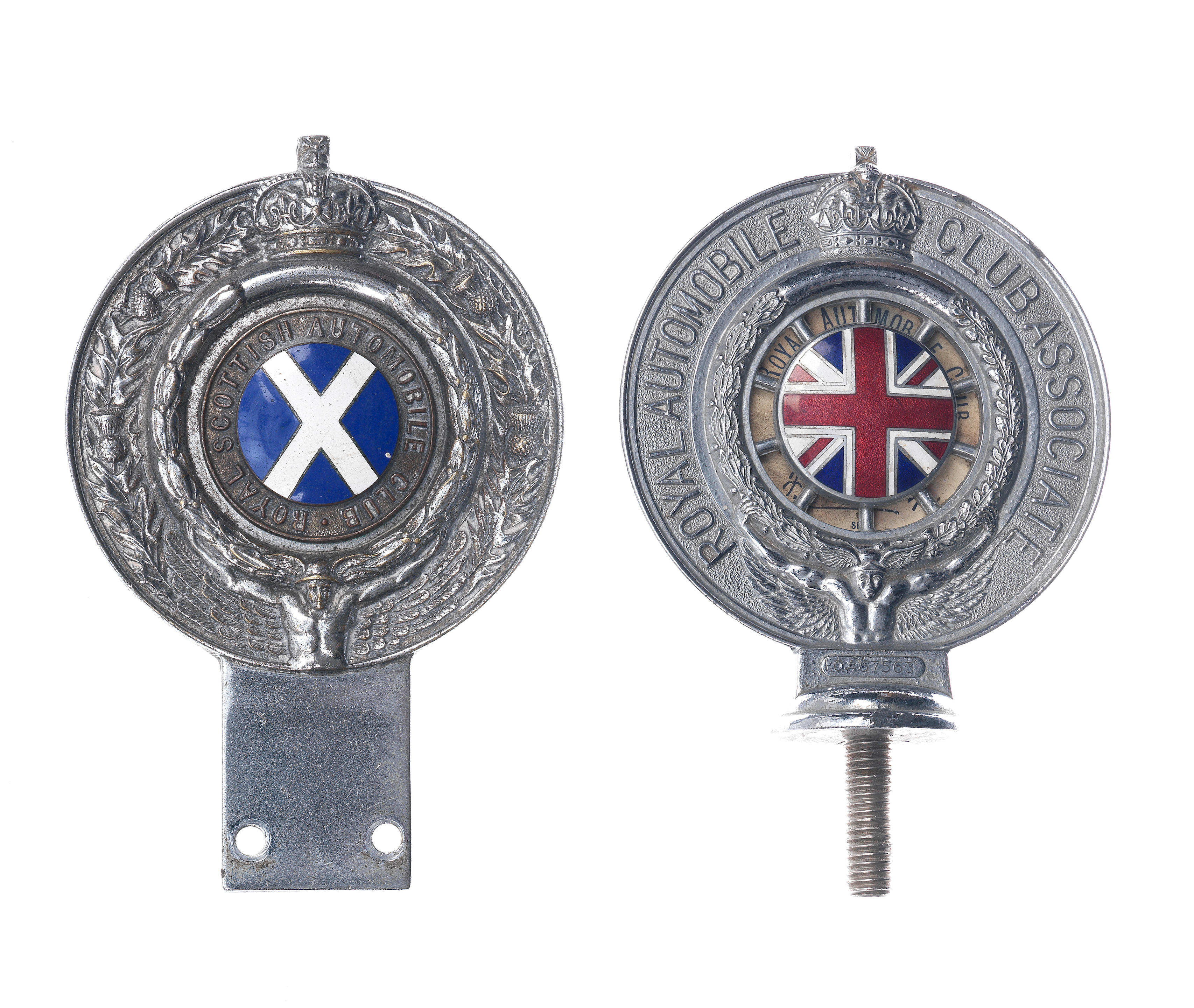 Bonhams Cars Two Rac Associate Badges With Enamel Centres 2