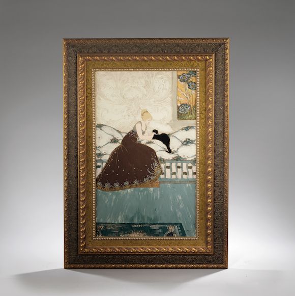 Bonhams : LÉON VICTOR SOLON (1872-1957) 'The Black Cat', circa 1899