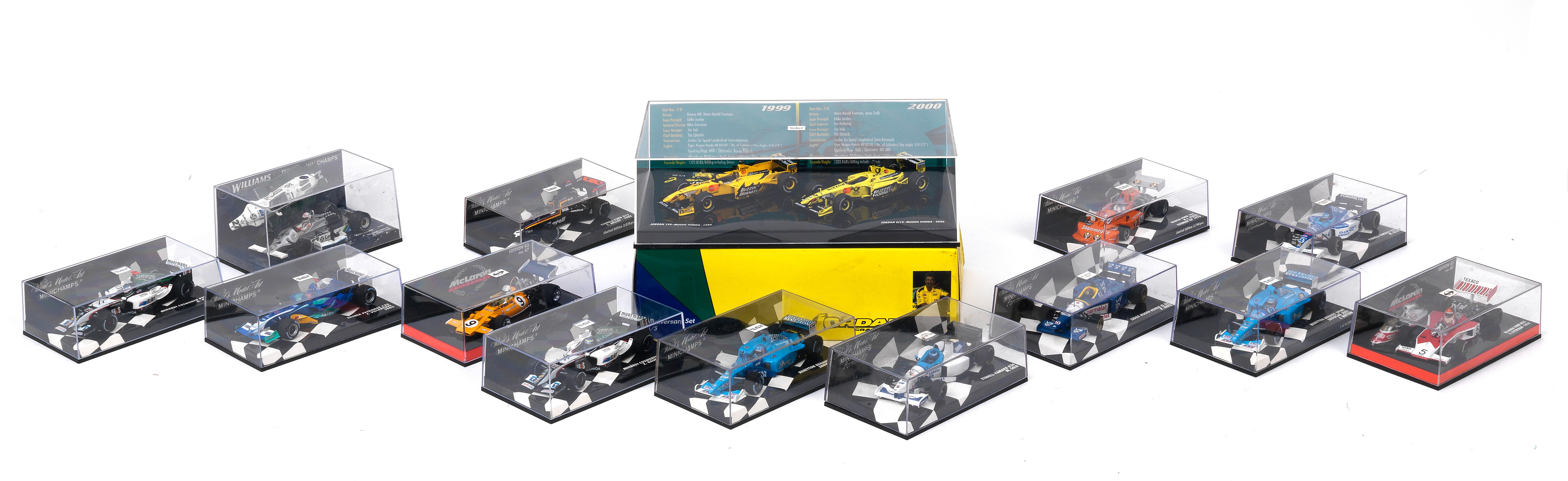 Bonhams Cars Thirteen Boxed 143 Scale Models Of Formula 1 Cars By