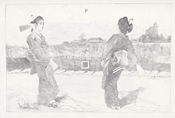Bonhams : BIGOT (GEORGES FERDINAND) Croquis Japonais, Tokyo, 1886