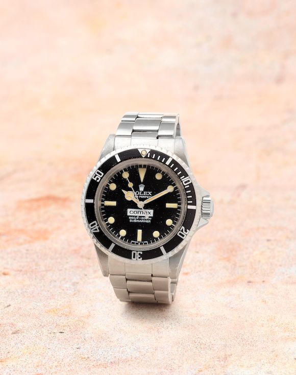 Bonhams : Rolex. A fine and rare stainless steel automatic calendar ...