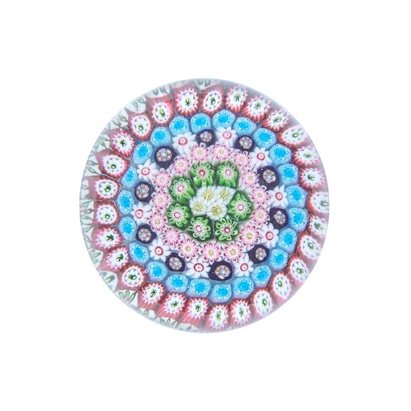 Bonhams : A Clichy concentric millefiori piedouche paperweight, circa 1850