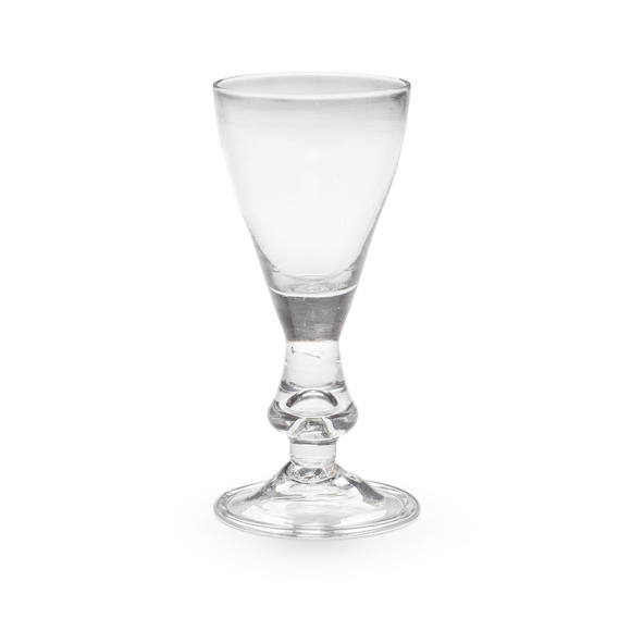 Bonhams A Rare Drop Knopped Heavy Baluster Wine Glass Circa 1720