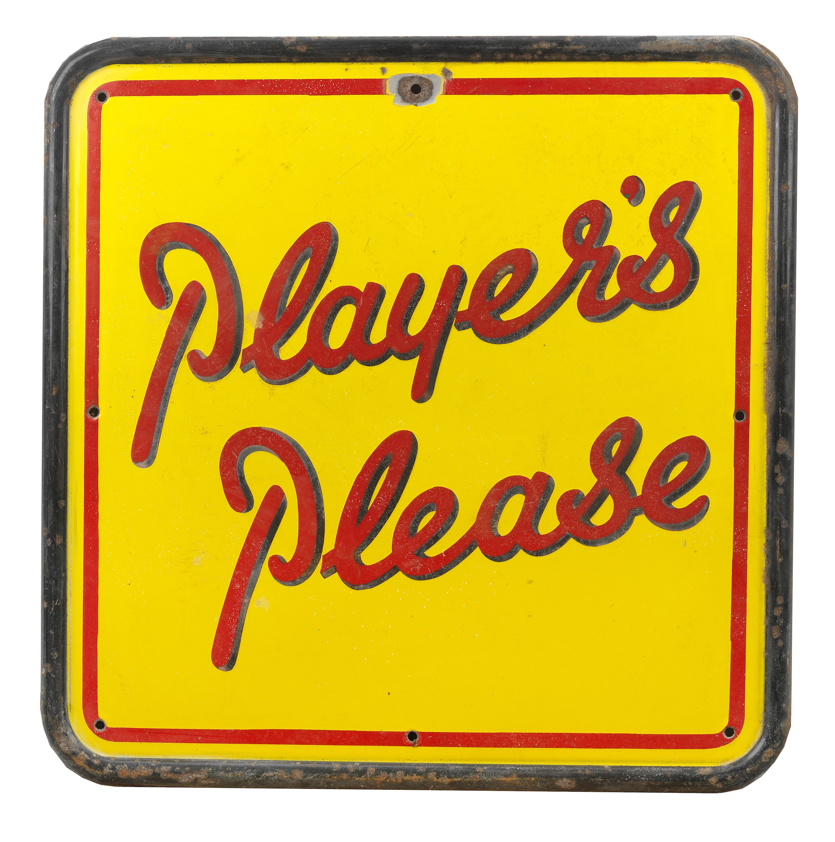 Bonhams Cars : A 'Player's Please' enamel sign,